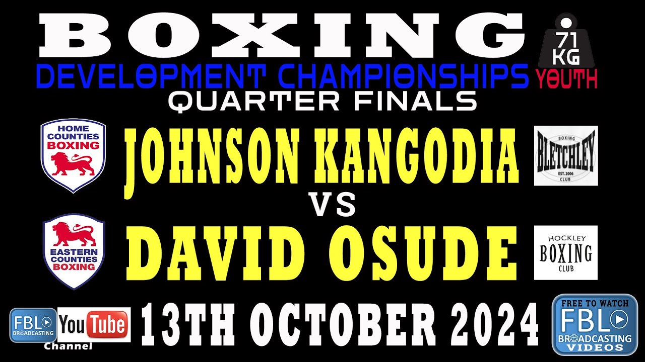 Boxing. Johnson Kangodia vs David Osude. Boxing Development Quarter ...