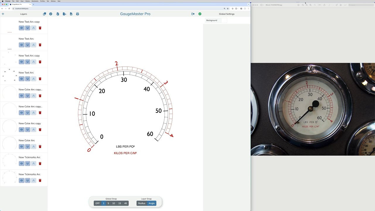 GaugeMaster Pro (beta) - Classic Pressure Gauge example - YouTube
