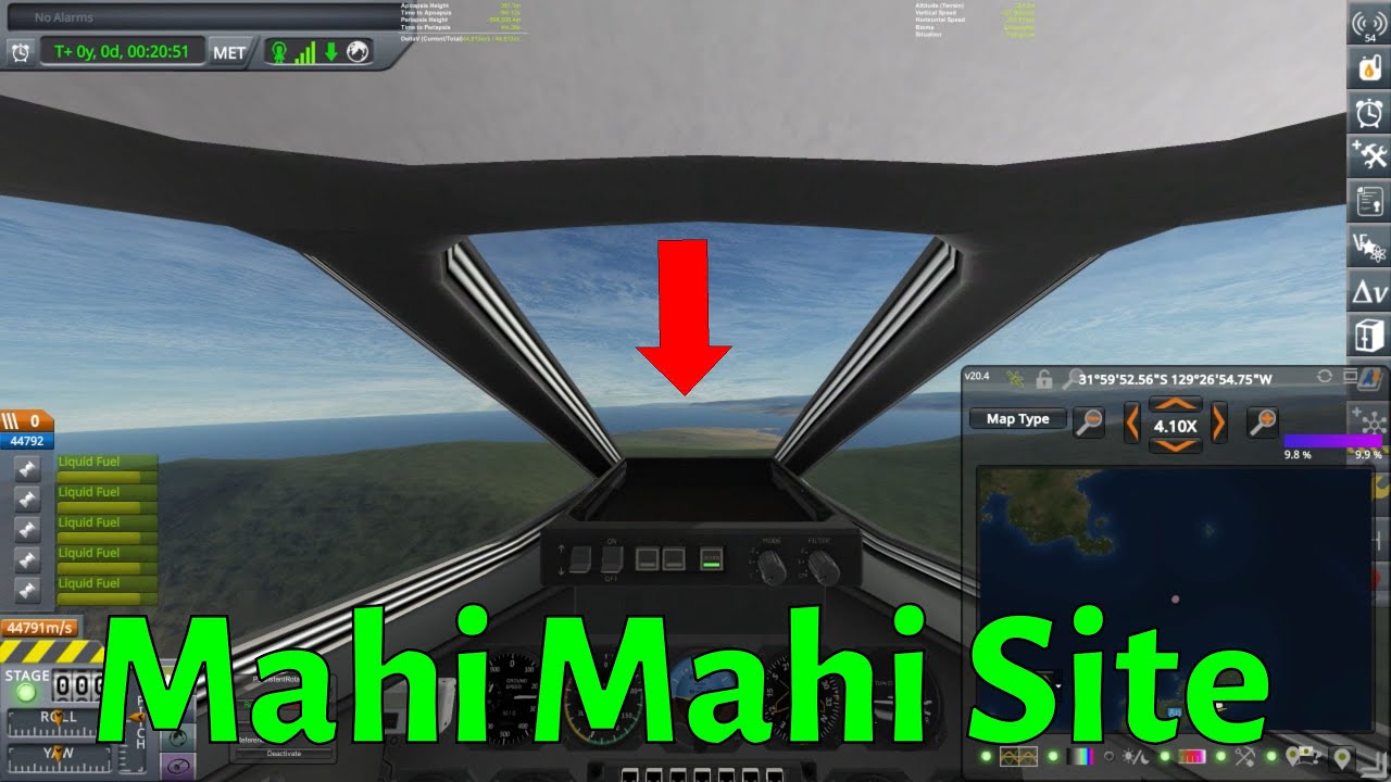 KSP1: Flying the "KearJet Super-Canard Long Range" to find the South ...