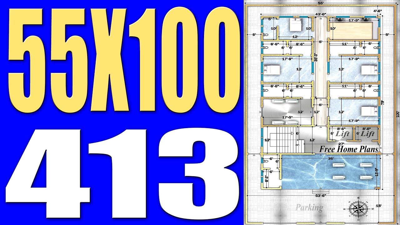 55x100 Home Plan - YouTube