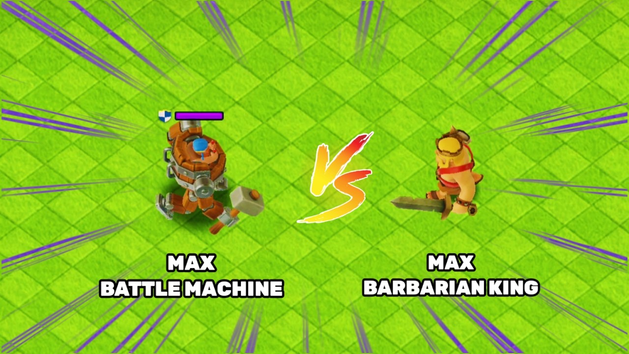 Battle Machine VS Barbarian King | Heroes vs Heroes - Clash of Clans ...