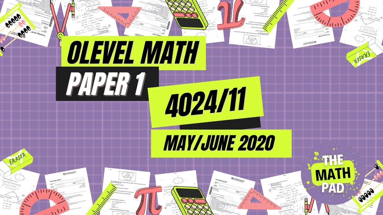 O Level Mathematics Syllabus D Paper 1 (SAVE YOUR GRADE) | 4024/11 ...