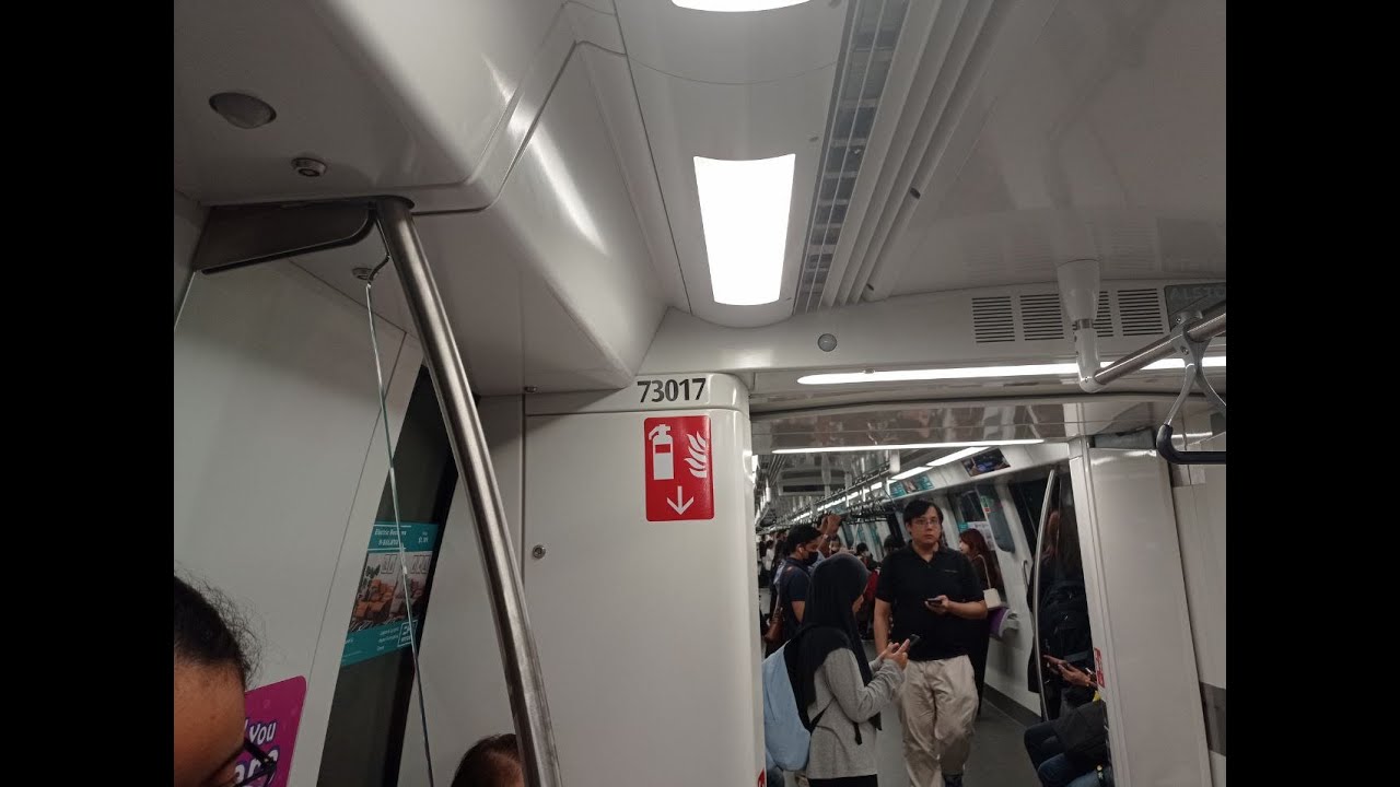 Alstom Metropolis C751A (Refurbished) [7017/7018] Clarke Quay to Dhoby ...