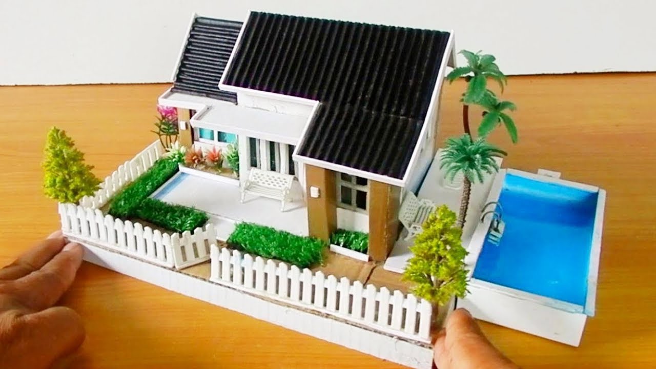 Building Cardboard Mansion House with Swimming Pool #104 | Crafts for ...