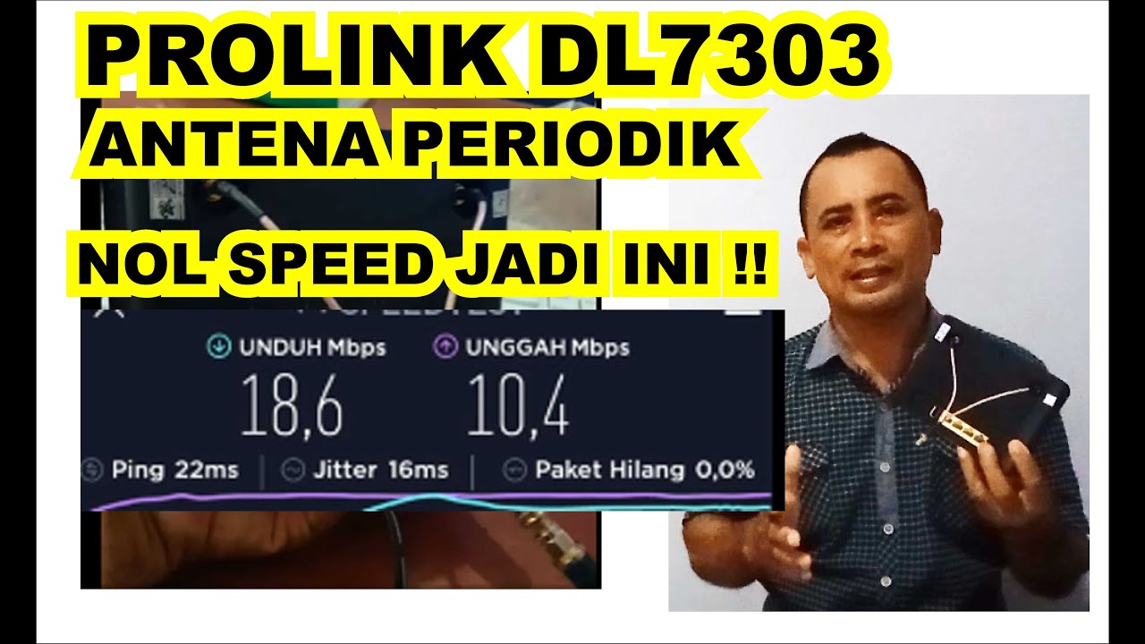 prolink dl7303 dengan antena outdoor periodik area sulit signal - YouTube