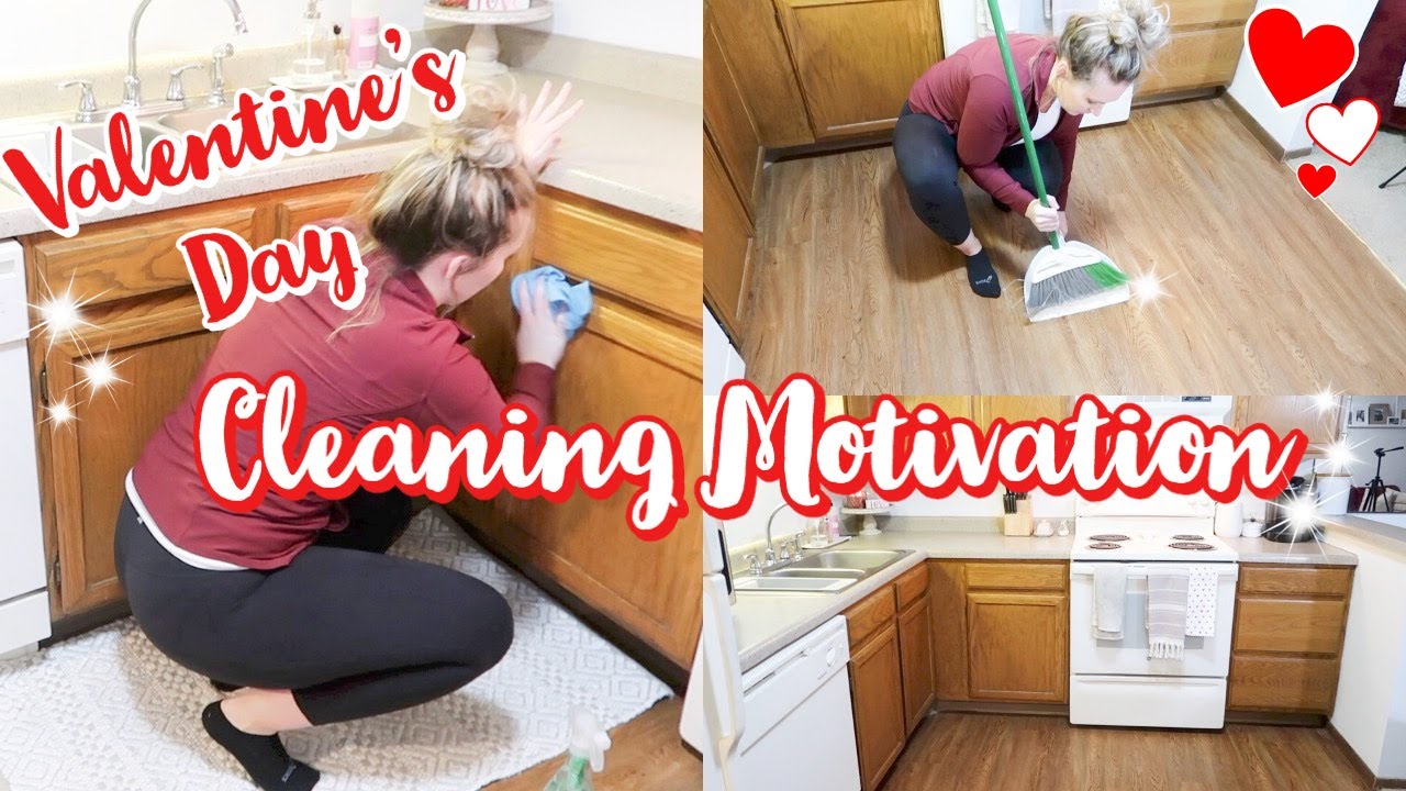 VALENTINE'S DAY CLEAN WITH ME \\ EXTREME CLEANING MOTIVATION \\ NIGHTLY ...