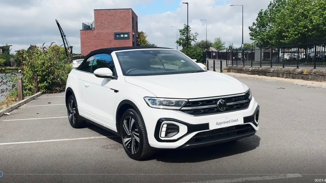 Corkills Volkswagen Approved T-Roc Cabriolet in Pure White - YouTube
