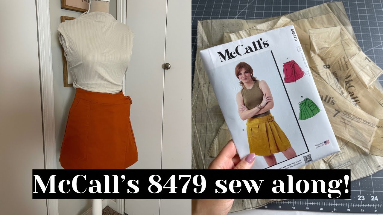 McCall’s 8479 sew along! View A | how to sew a wrap skirt (step by step ...