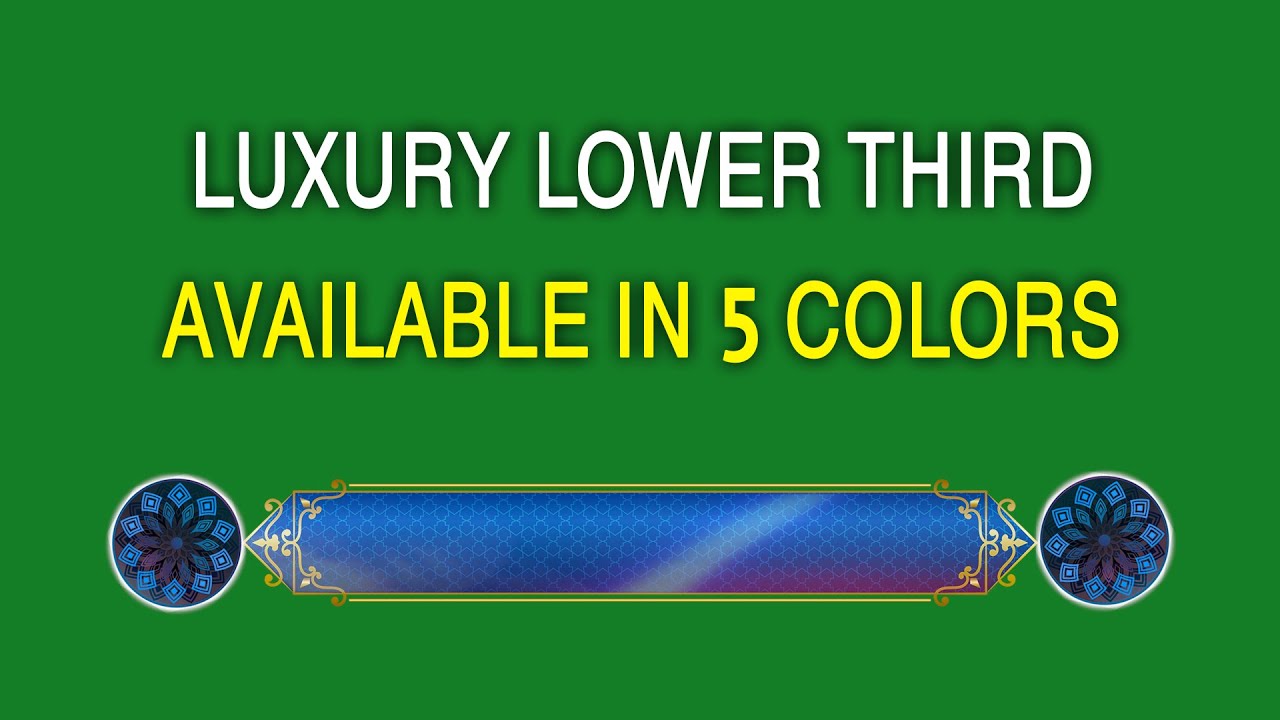 HD LUXURY LOWER THIRD, GREEN SCREEN LOWER THIRD, ISLAMIC LOWER THIRD ...