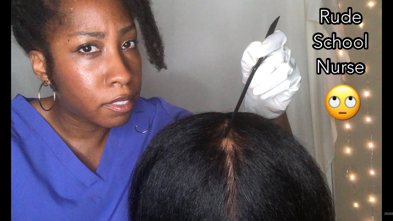 ASMR RUDE School Nurse👩🏽‍⚕️🙄 Lice Check - YouTube