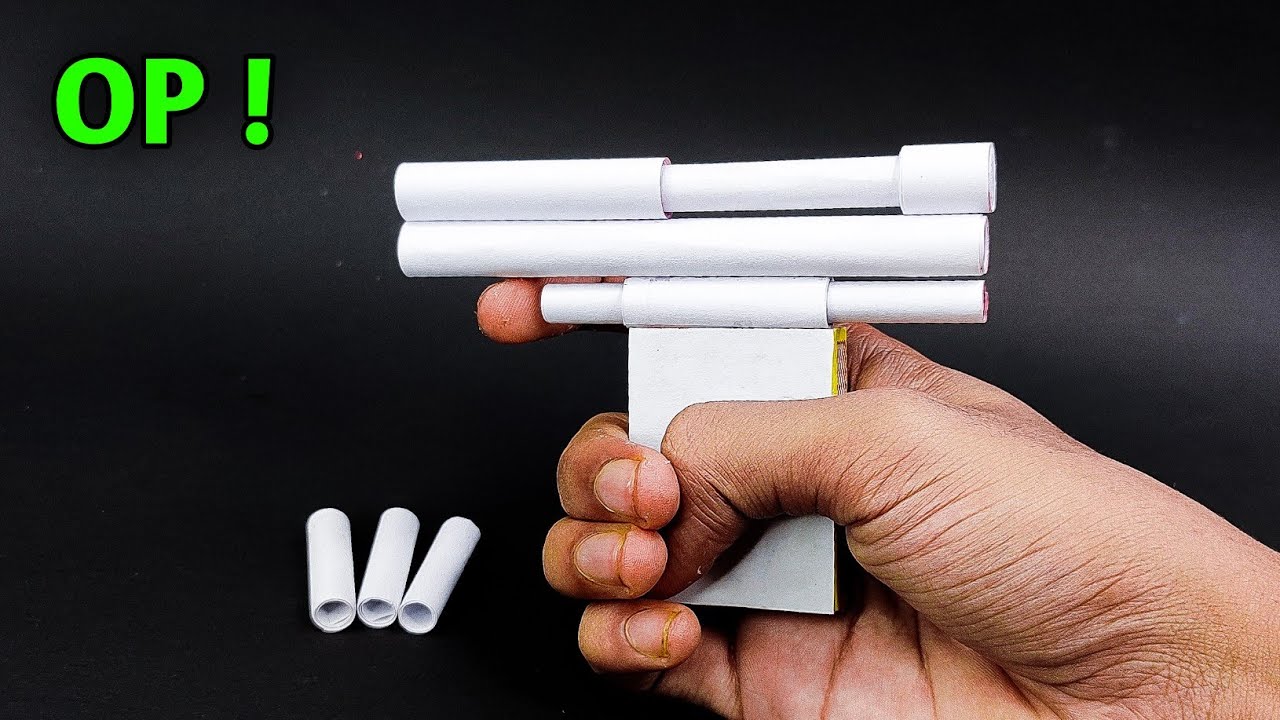 This Paper Gun Is Op [ That's Shoots Paper Bullets ] - YouTube