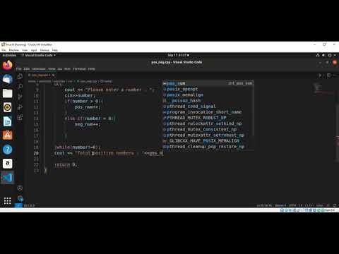 C++ program to count positive and negative numbers - YouTube