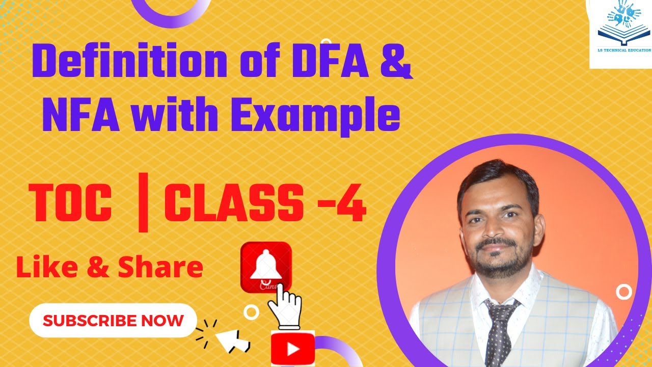 Definition of DFA & NFA with Example | TOC | CLASS-4 - YouTube