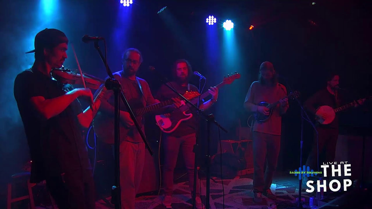 LIVE AT "THE SHOP" - RESTLESS LEG STRING BAND - YouTube