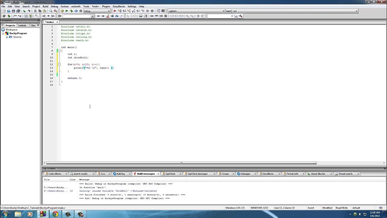 C Programming Tutorial - 38 - Random Number Generator with rand - YouTube