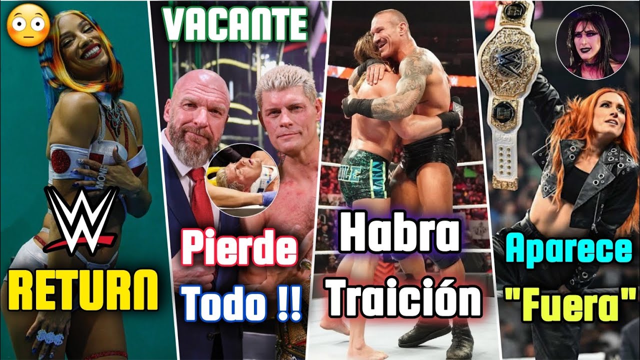 Sasha Banks planea regreso a WWE?, Cody Rhodes pierde Todo, Riddle ...