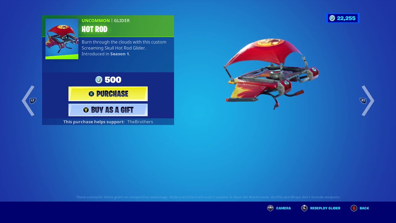 *SUPER RARE* HOT ROD GLIDER BACK IN FORTNITE! (SCREAMING SKULL) - YouTube