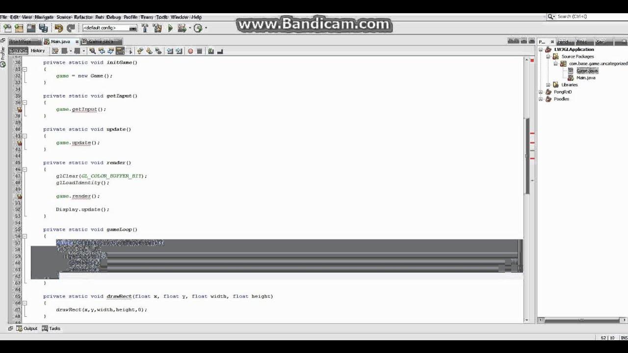 Java LWJGL/OpenGL Game Development Tutorial 5: Creating the framework for Pong - YouTube