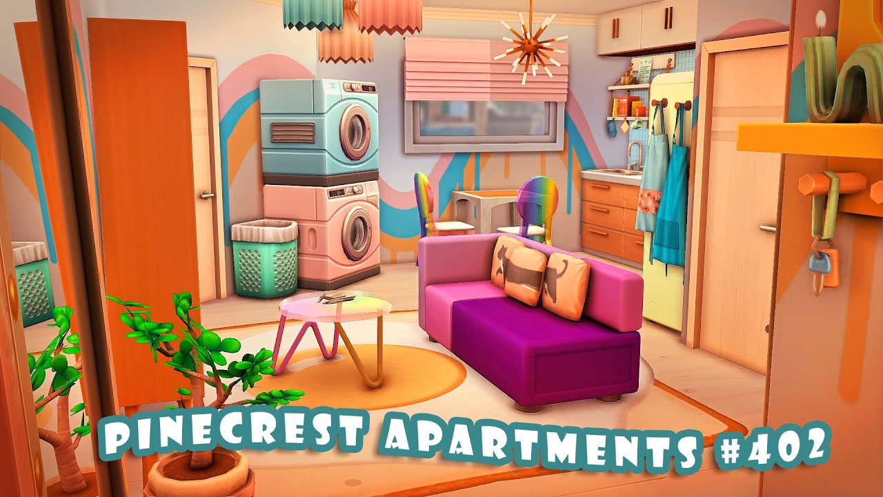 Colorful Apartment for A Sibling Duo | Gong Legacy | The Sims 4 Speed ...