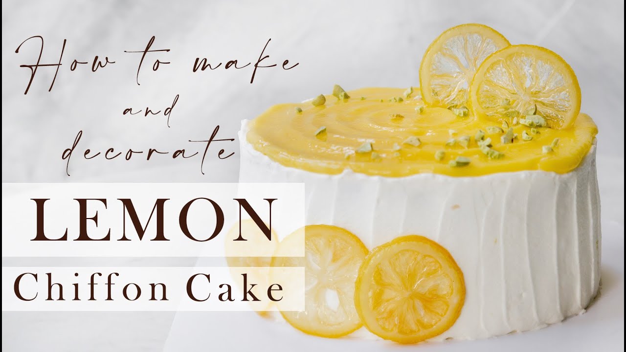 6” Lemon Chiffon Cake Tutorial | How to make & decorate chiffon cake ...