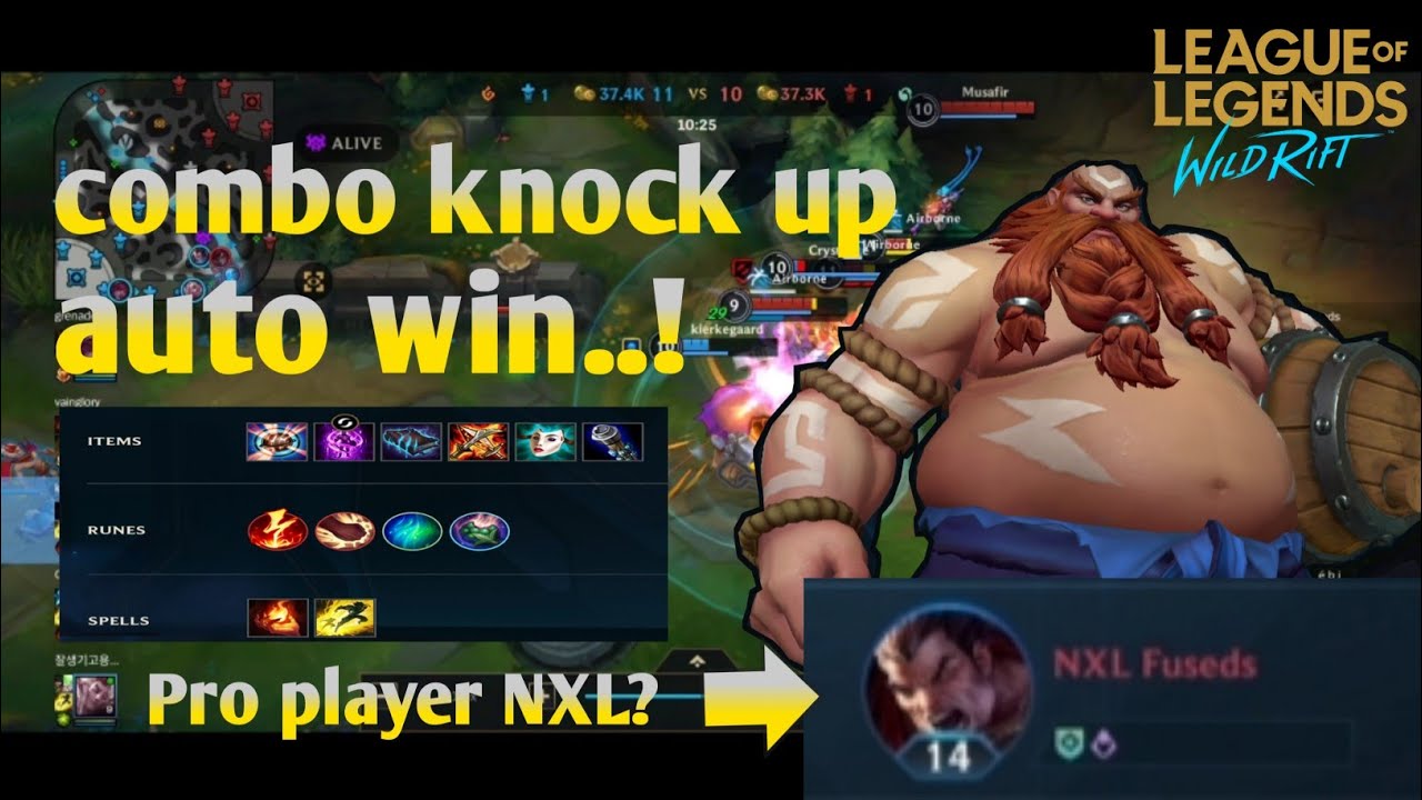 GRAGAS, Combo knock up wild rift ketemu pro player NXL? | Wild rift ...