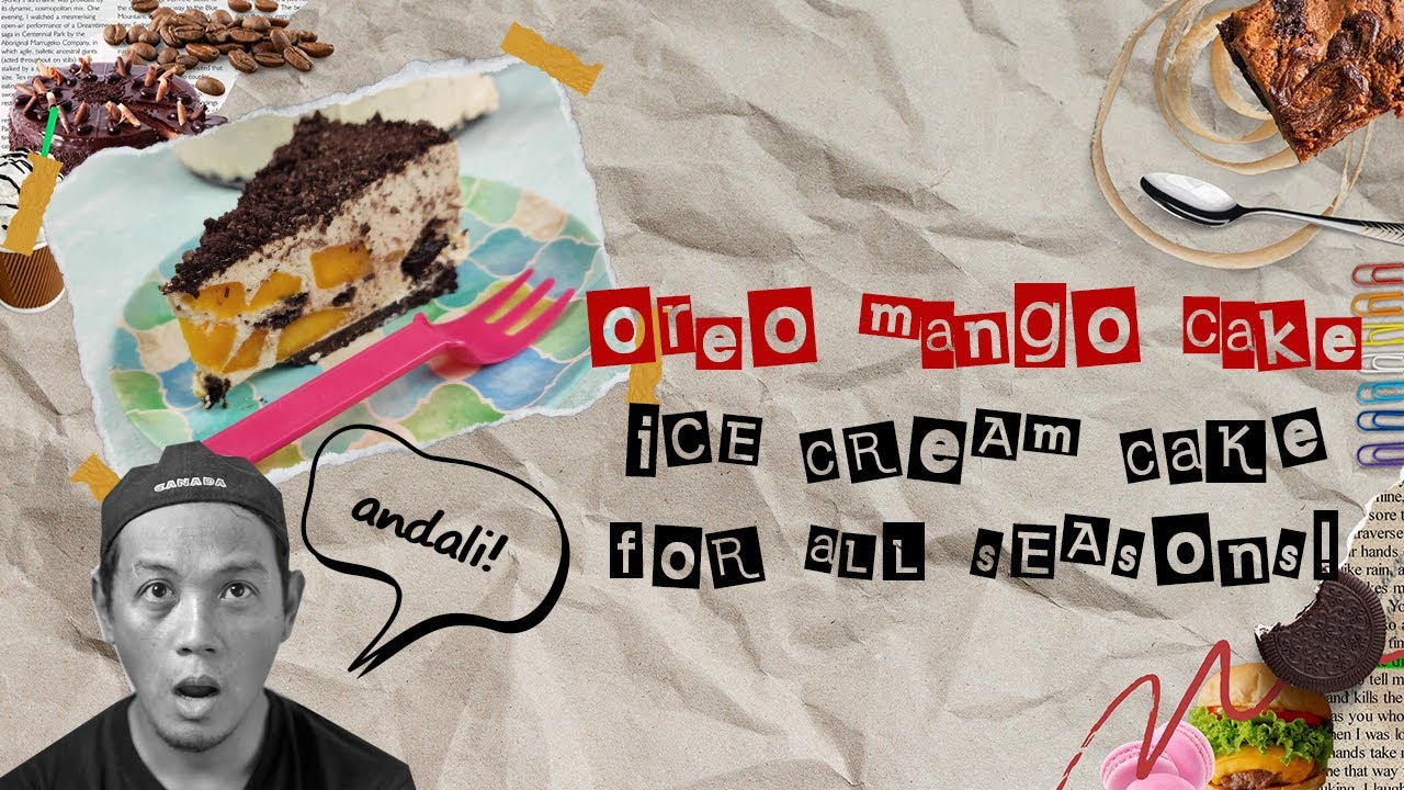 Super easy NO-BAKE Oreo Mango Ice Cream Cake - YouTube