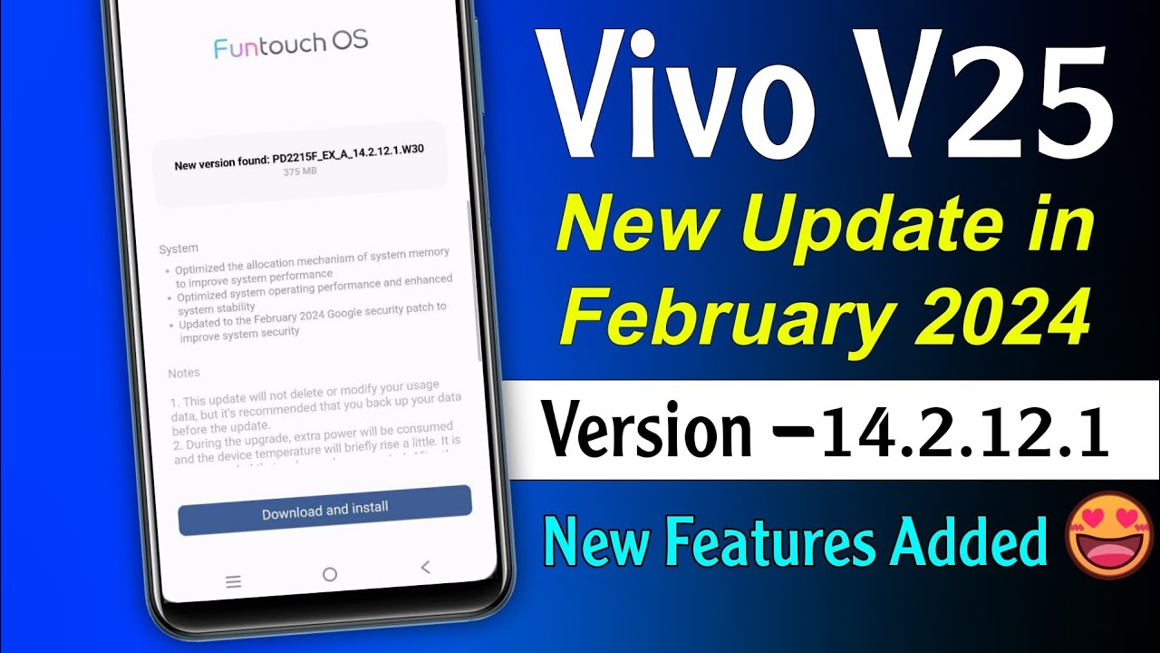 Vivo V25 New Feature Update || Vivo V25 New Update in February || Vivo V25 14.2.12.1 Update ...