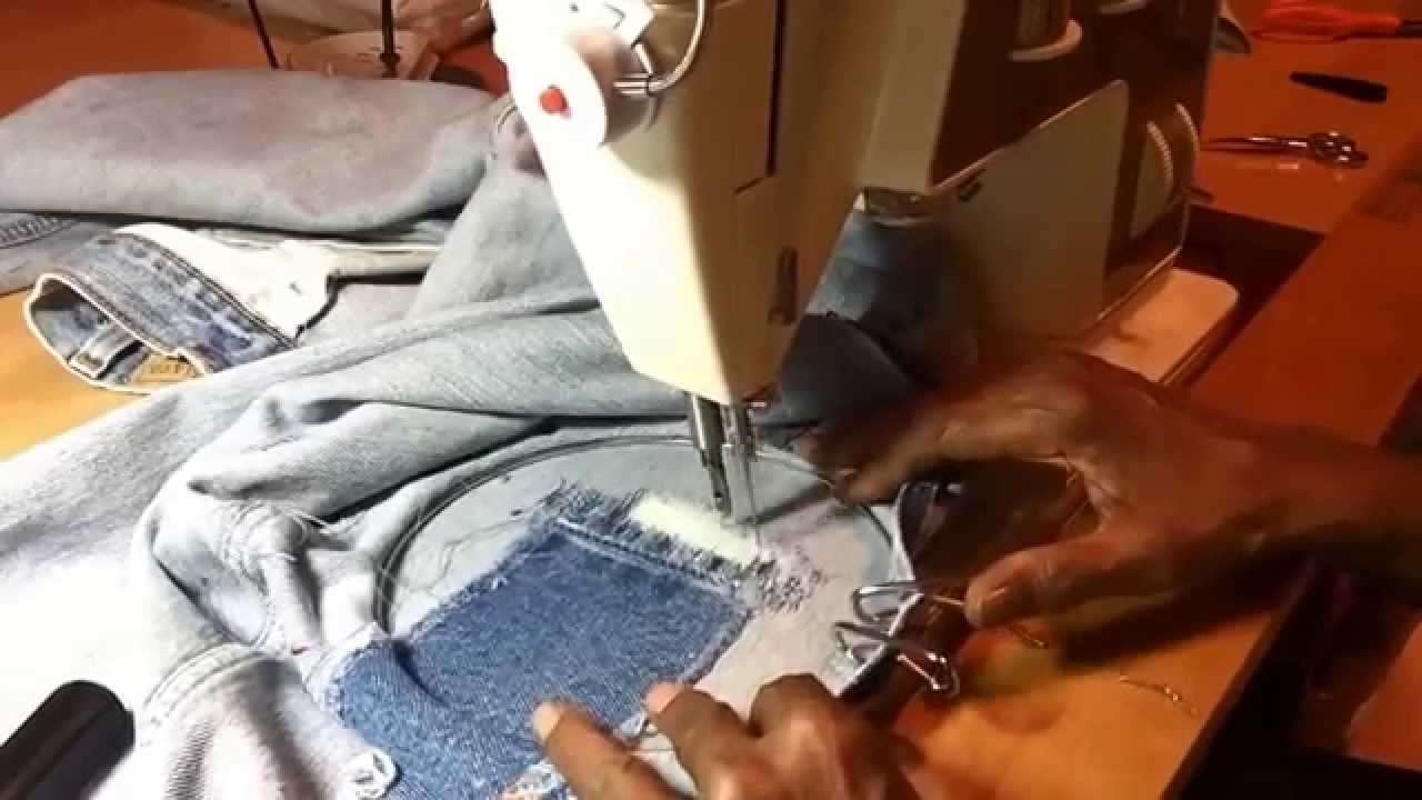 Darning Jeans - YouTube