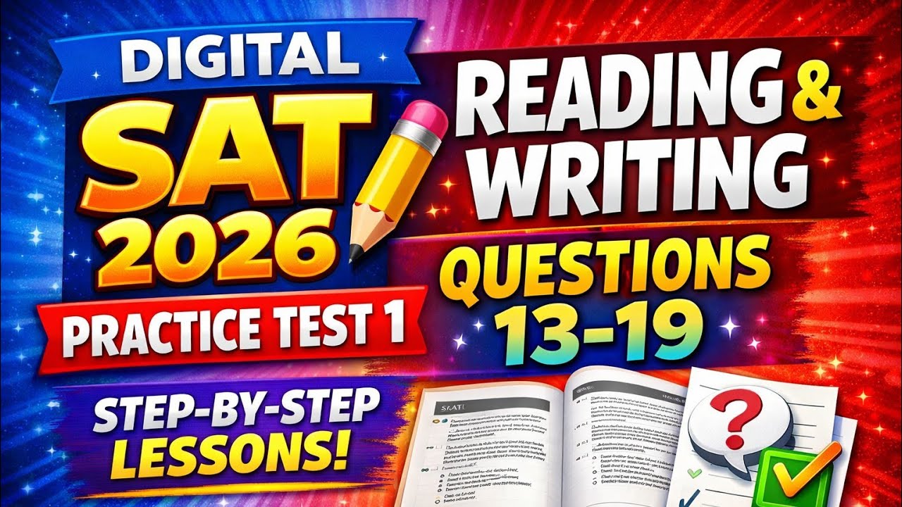Digital SAT 2026 Practice Test 1 |Reading & Writing Module 1 Questions ...