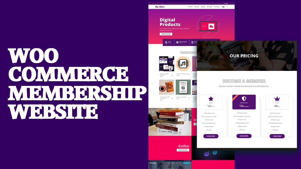 How to create a membership and subscription E-commerce website with ...