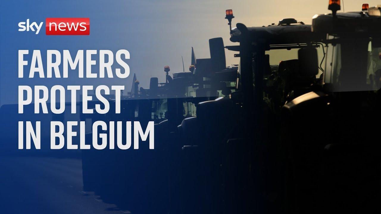 Belgian farmers protest in Brussels - on the same day EU Leaders gather ...
