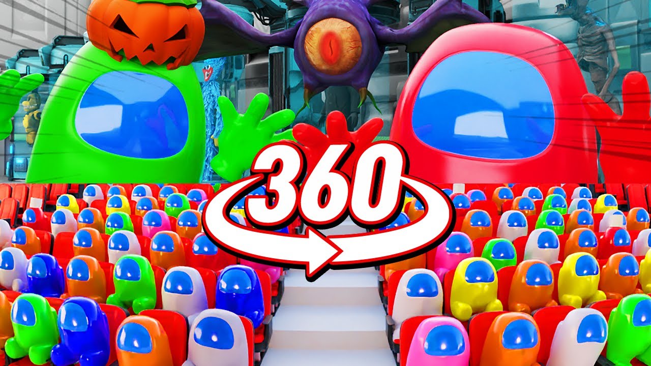 AMONG US | 3D CINEMA HALL | Space Monster Animation in VR 360 - YouTube