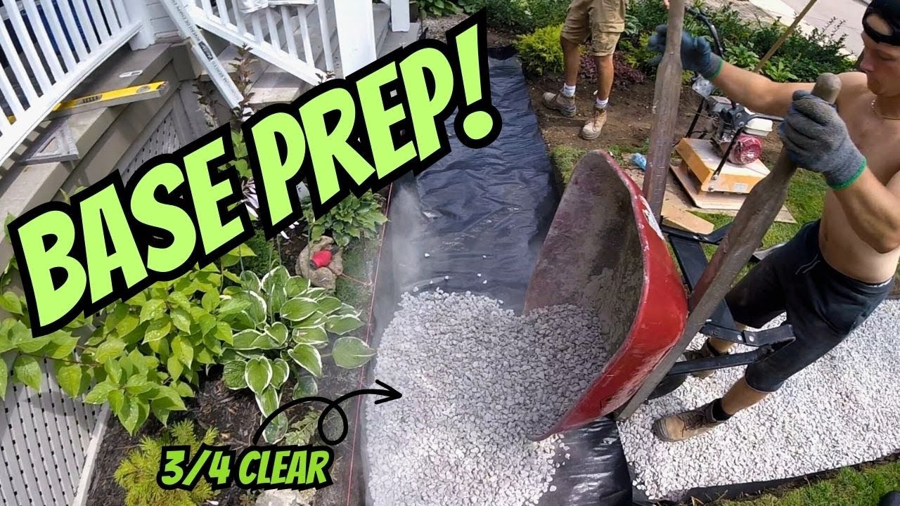 How to set up an open grade base for a walkway! - YouTube