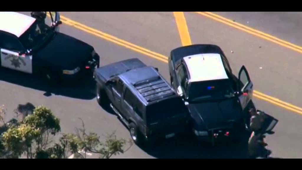 American Police Car crashes against raiders near a pursuit - YouTube