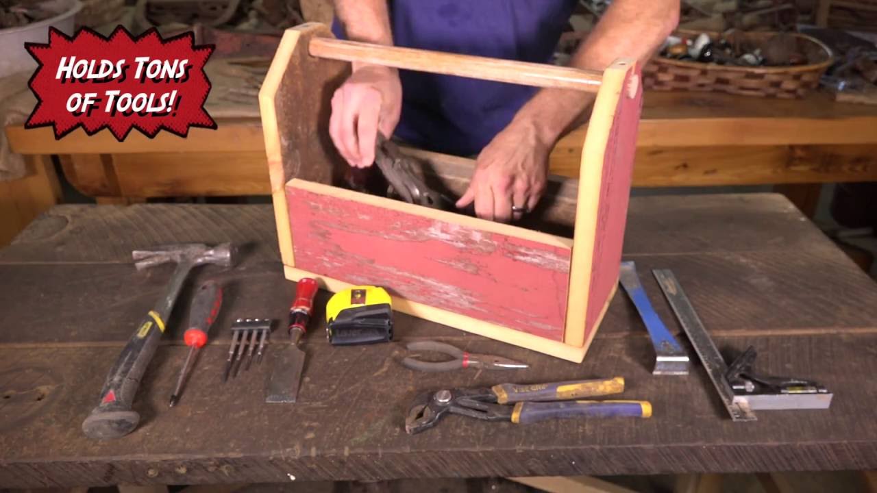 DIY Reclaimed Wood Tool Box - Real Antique Wood - YouTube