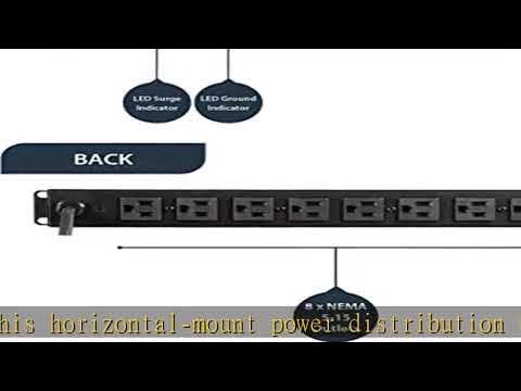 StarTech.com 8 Outlet Horizontal 1U Rack Mount PDU Power Strip for ...