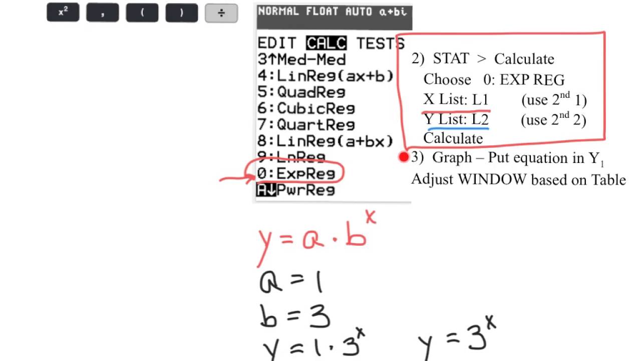 A2 CC Unit 3 Lesson 10 Exponential Regression YouTube A2 CC Unit 3 Lesson 10 Exponential Regression YouTube