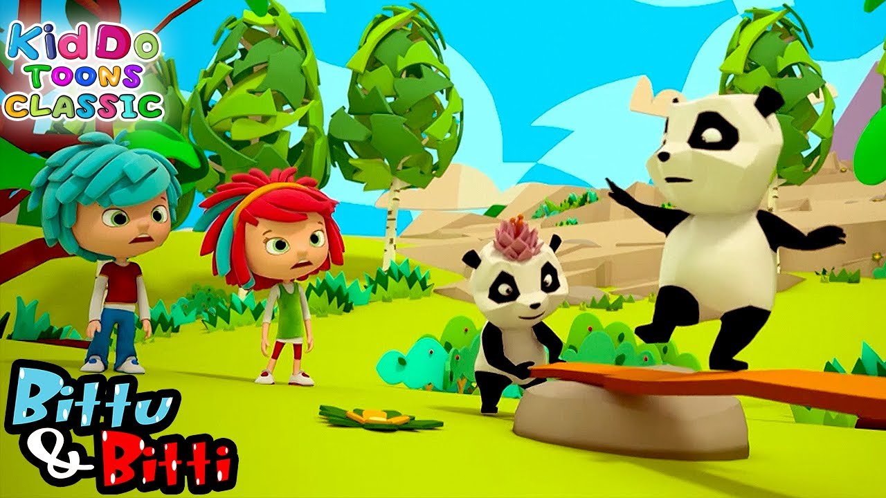 नटखट पांडा | Bittu And Bitty 45 | Funny Cartoon Story | Kiddo Toons ...
