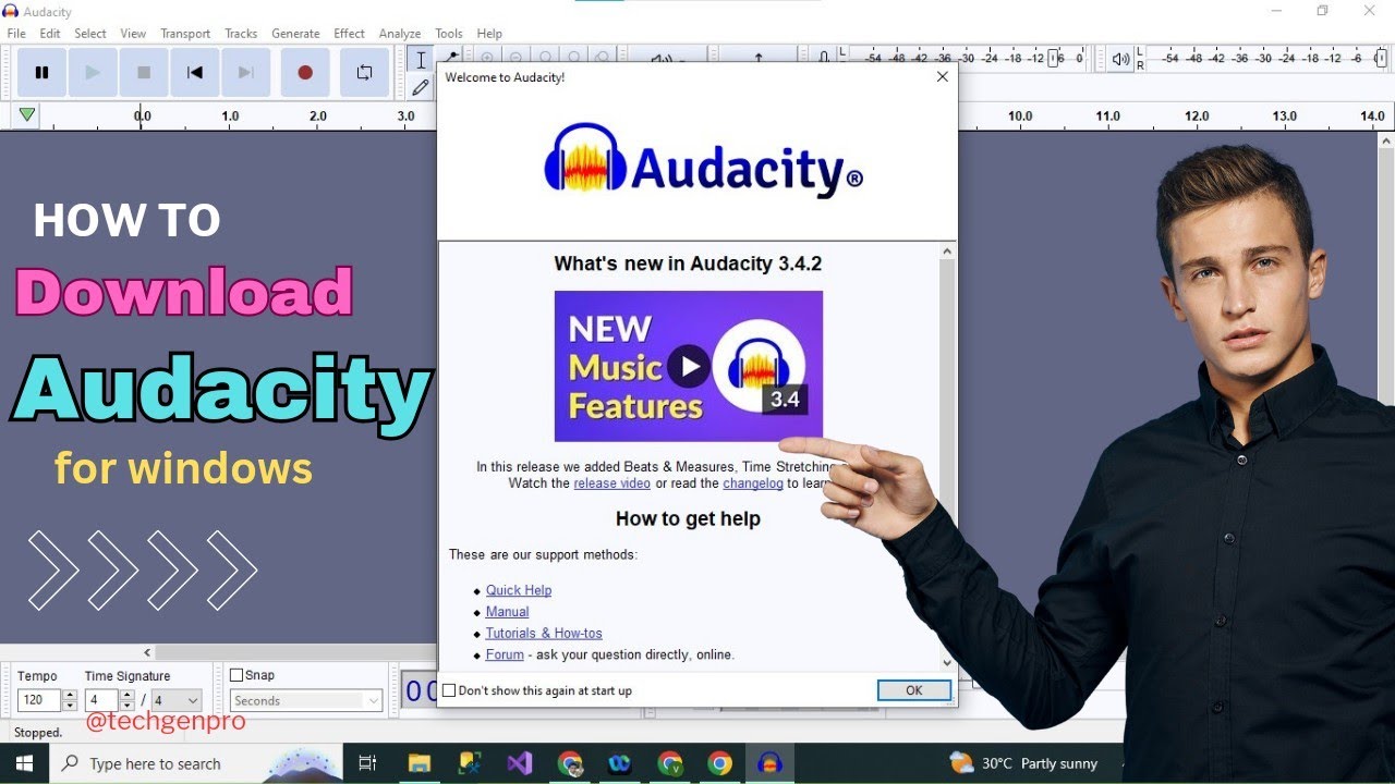 Download Audacity in your windows with simple steps 2024 - YouTube