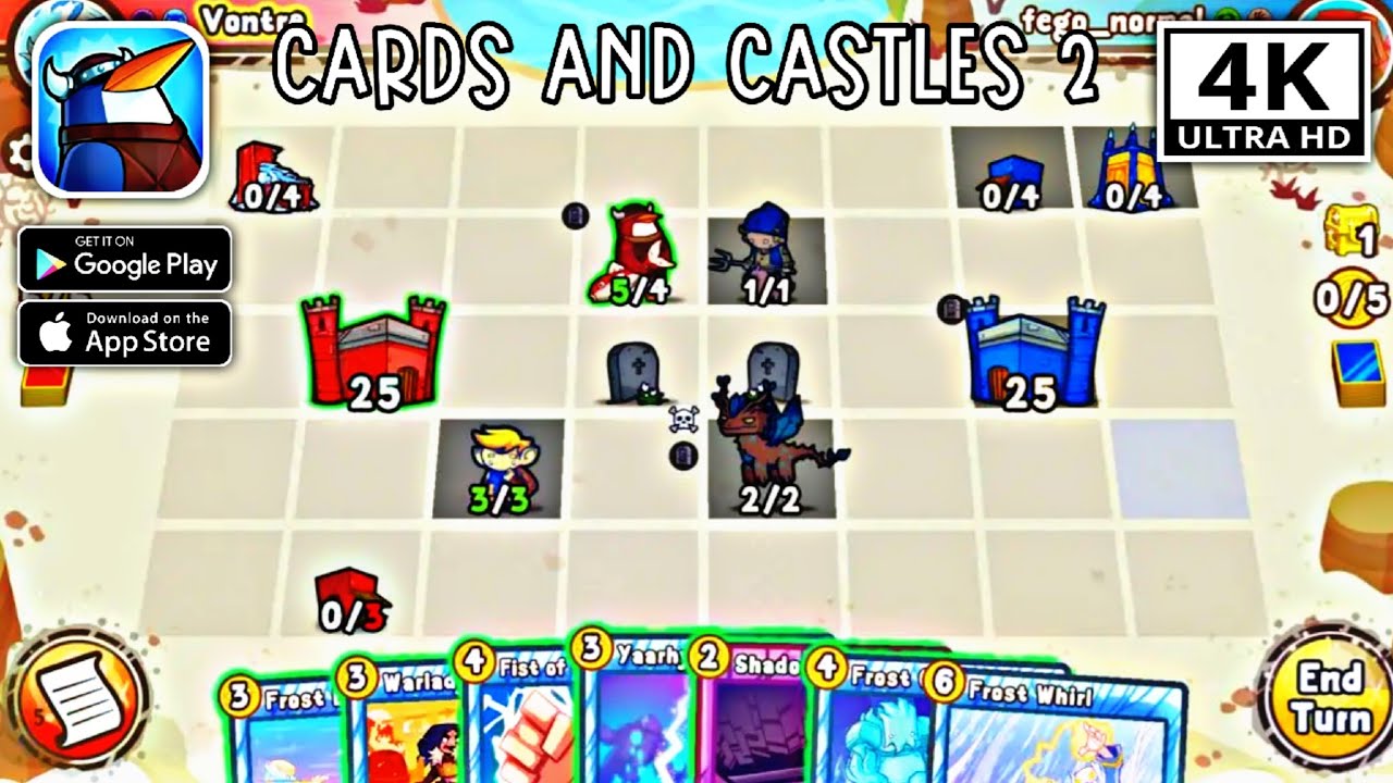 Cards And Castles 2 || Android - iOS 4K 60fps Gameplay - YouTube