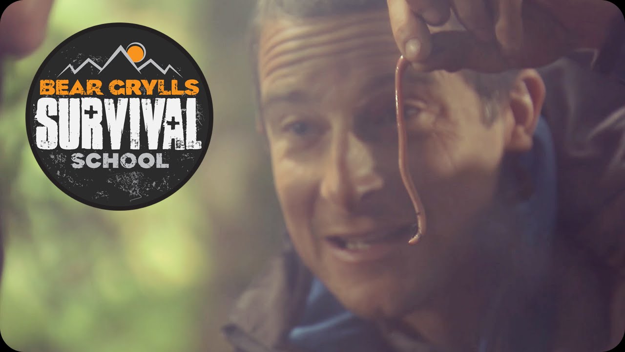 Bear Grylls Survival School: Eating Worms - YouTube