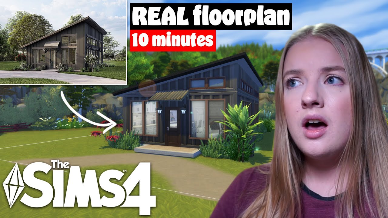 Can I build this REAL LIFE HOUSE in 10 Minutes? | Sims 4 10 Minute ...