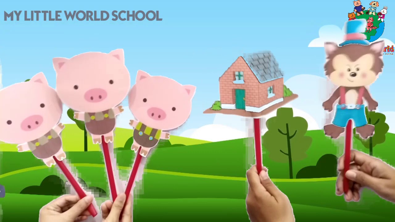 Story Telling about 3 Little Pig and The Wolf - YouTube