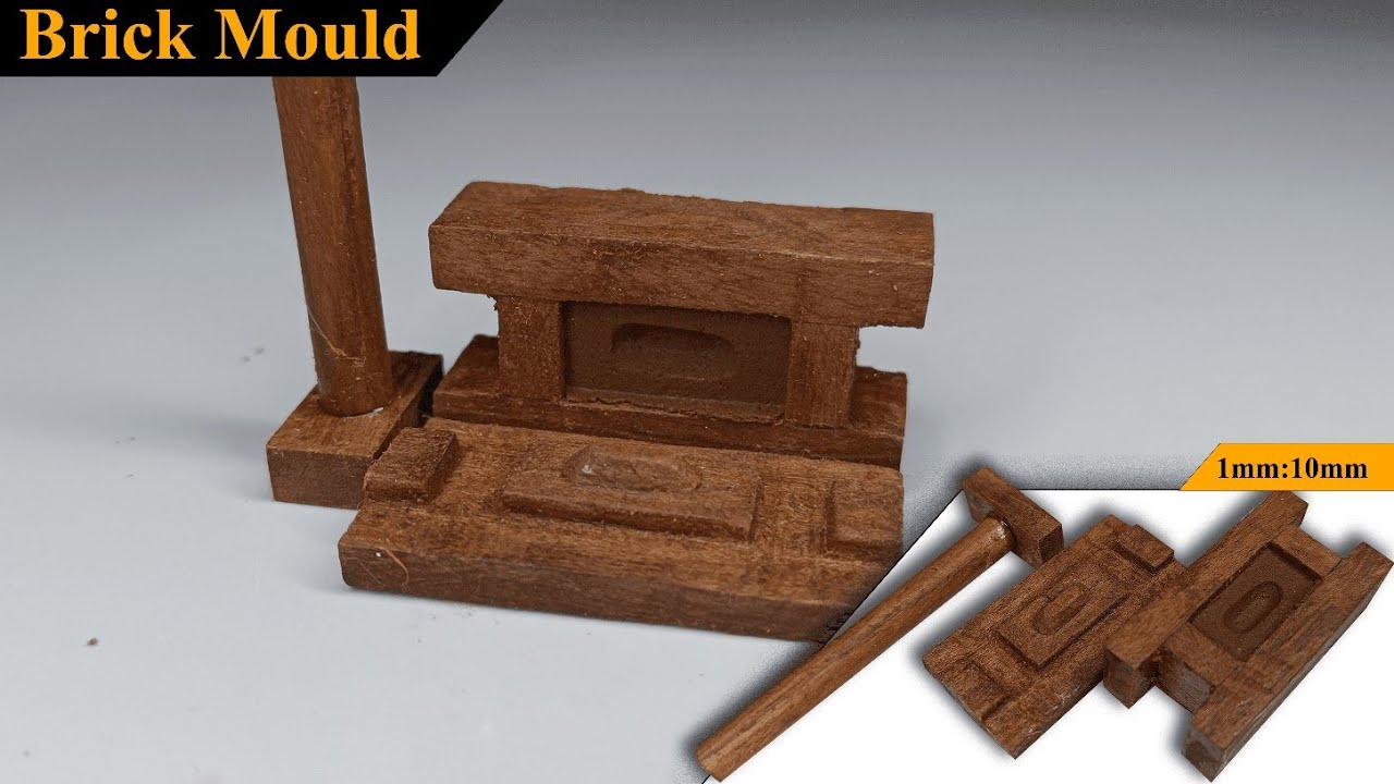 How to make scaled mini BRICK MOULD || Scale 1:10 || With Standards ...