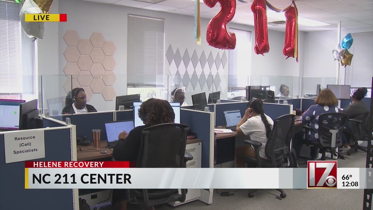 NC 211 Center as an access point for Helene resources - YouTube
