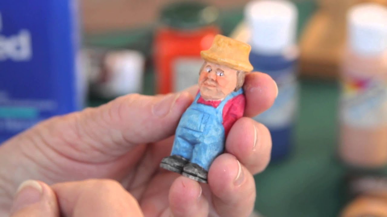 Step by Step How To Carve a Little Person Antiquing - YouTube