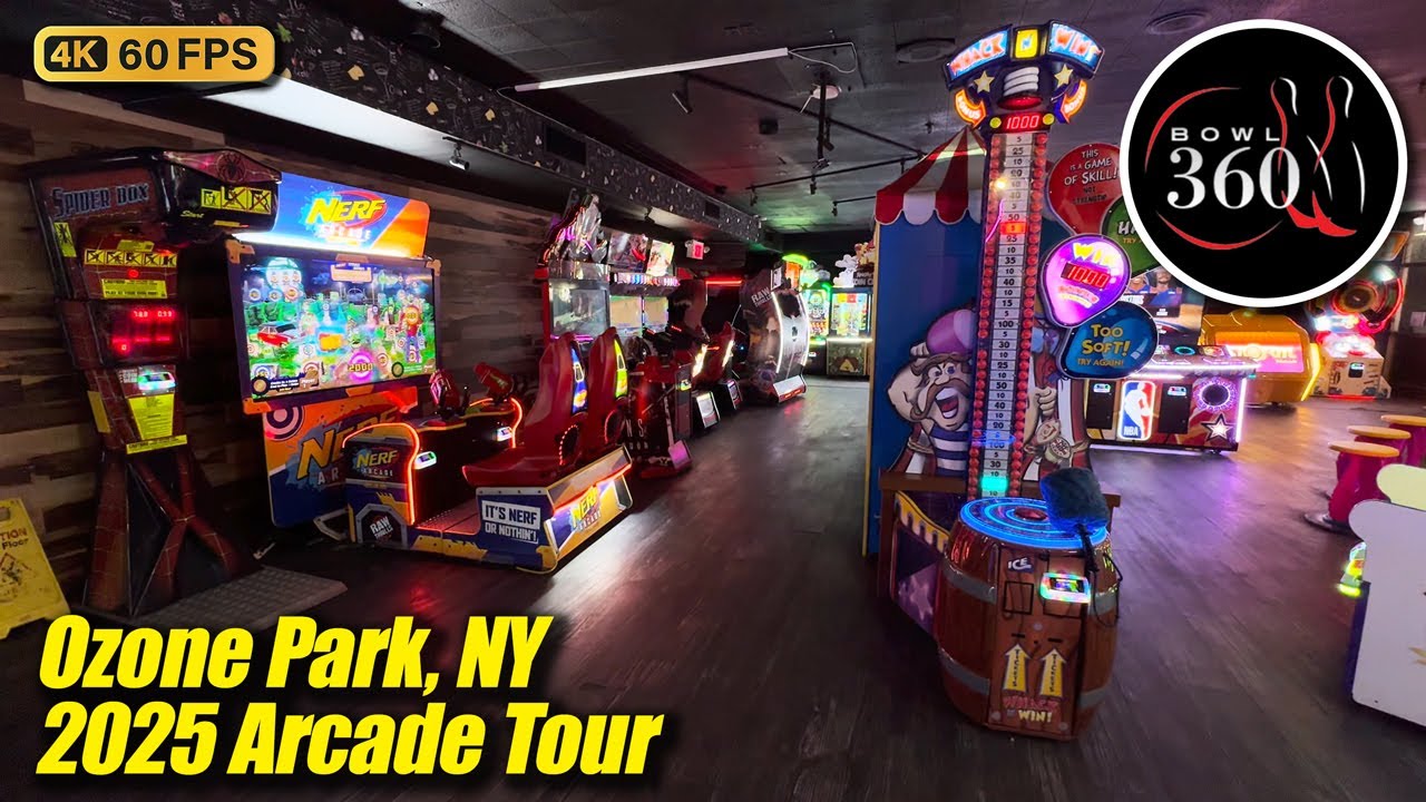 Bowl 360 arcade tour (Ozone Park NY), new March 2025 full 4K walkthrough - YouTube