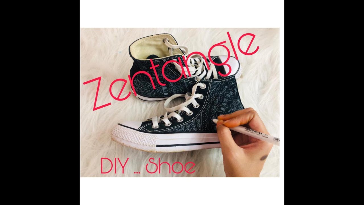 DIY Mandala/Zentangle Shoes - YouTube