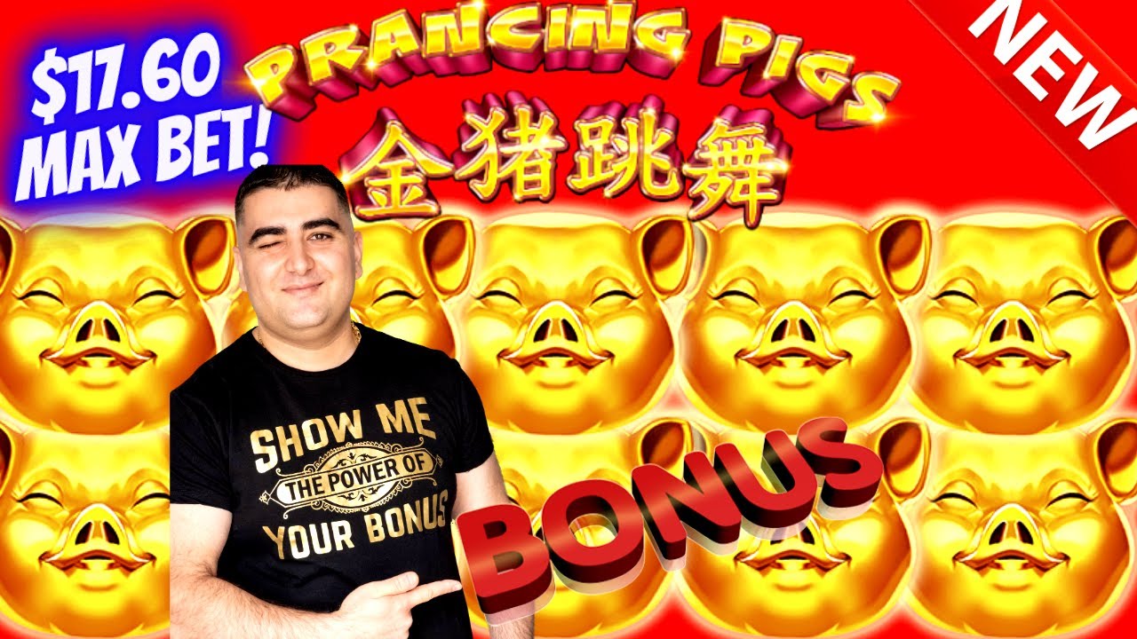 New RISING Fortunes Prancing Pigs Slot Machine MAX BET BONUS ! Dragon's ...