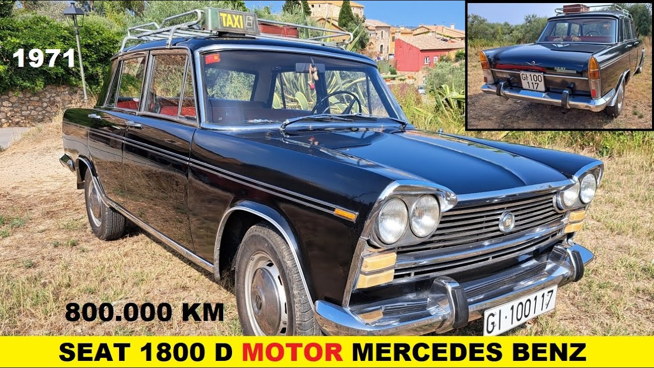⛽Seat 1800 Diesel motor Mercedes Benz. Taxi con 800.000 Km Revision ...